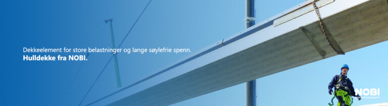Hulldekke fra NOBI - Prefabrikkerte etasjeskillere - Hulldekker